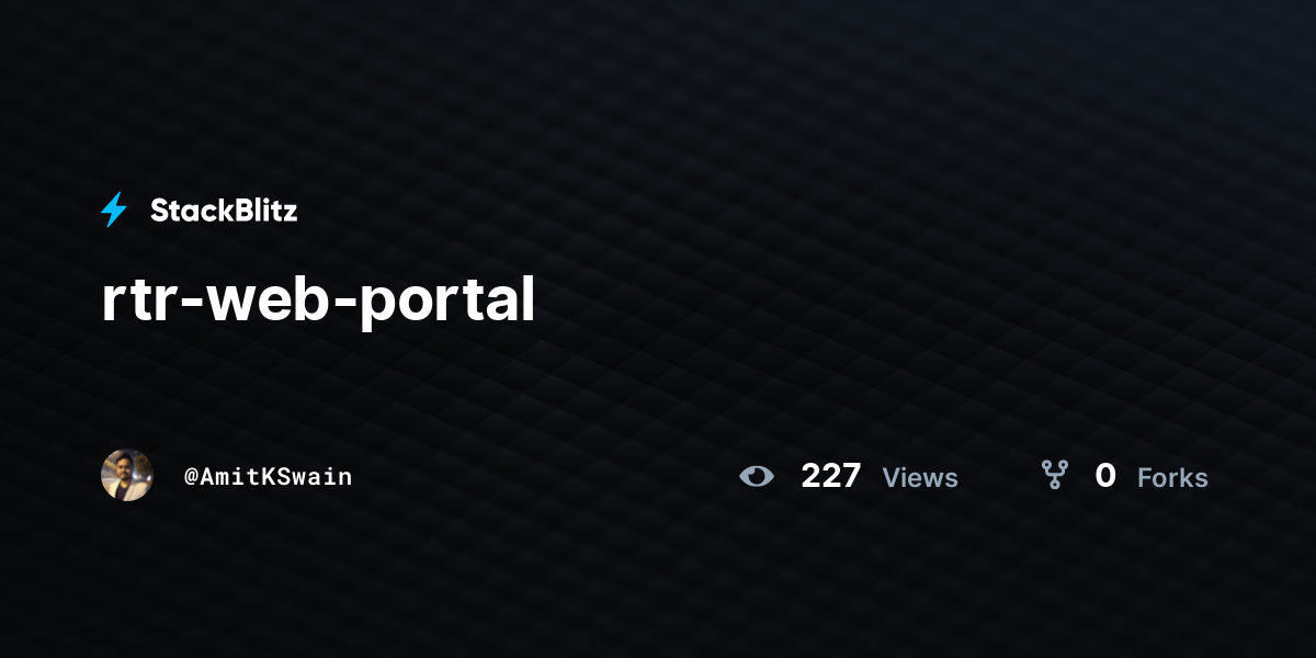 rtr-web-portal - StackBlitz
