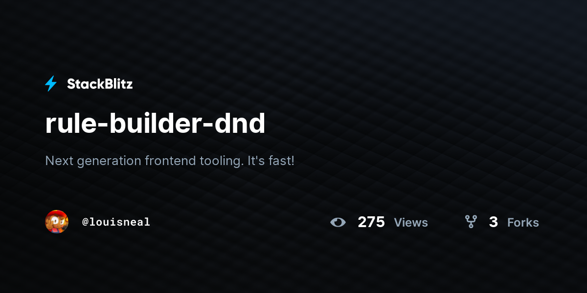 rule-builder-dnd - StackBlitz