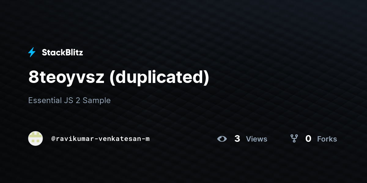 8teoyvsz (duplicated) - StackBlitz