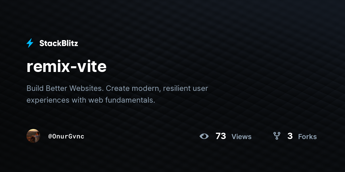 remix-vite - StackBlitz