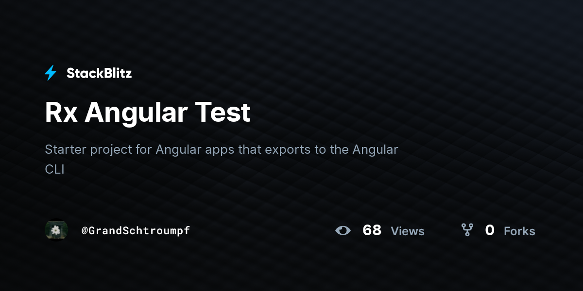 Rx Angular Test Stackblitz