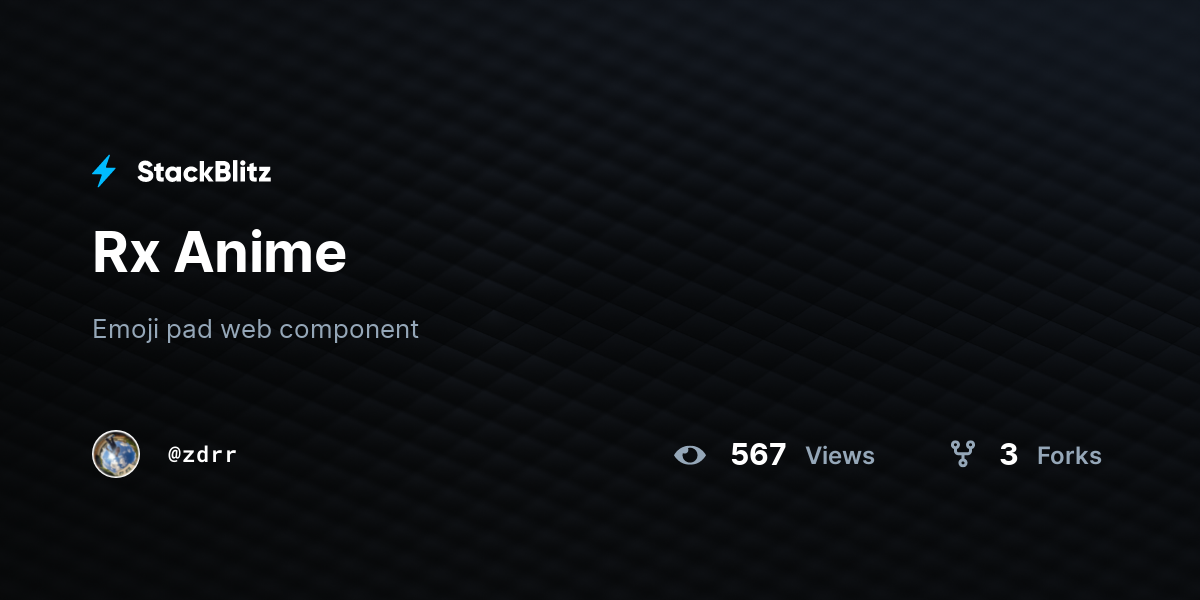 Rx Anime Stackblitz