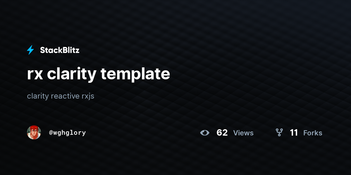 rx clarity template - StackBlitz