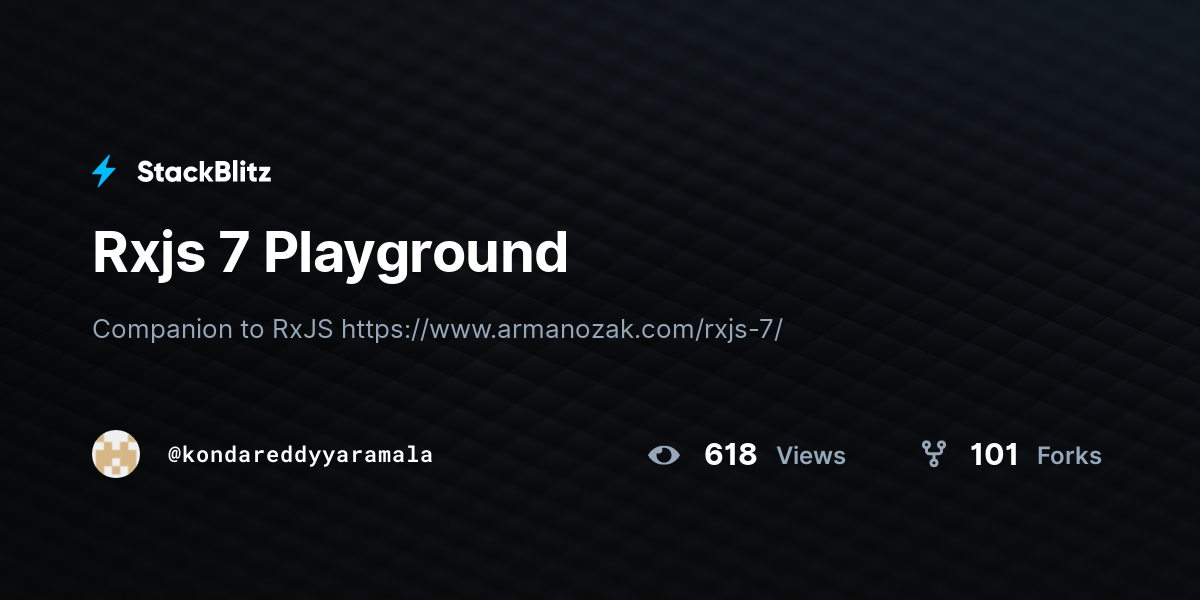 Rxjs 7 Playground - StackBlitz