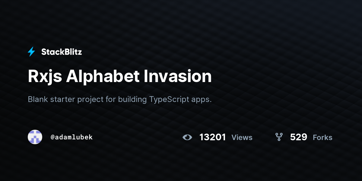 Rxjs Alphabet Invasion - StackBlitz