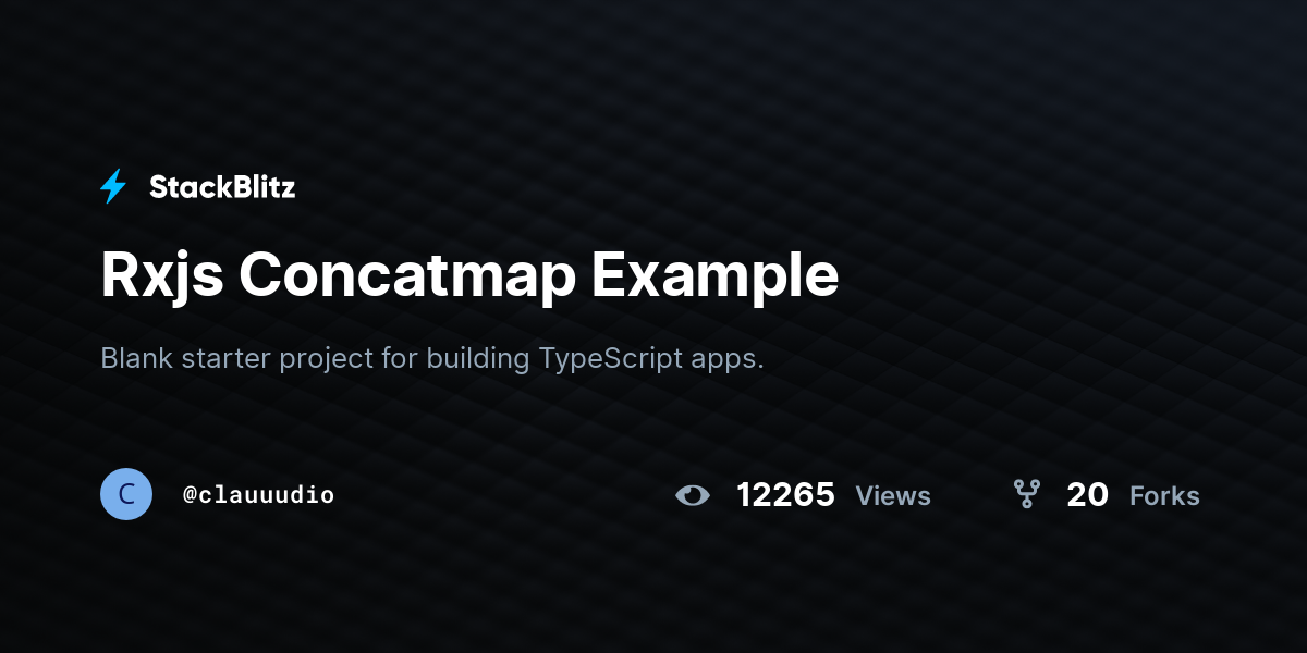 Rxjs Concatmap Example - StackBlitz