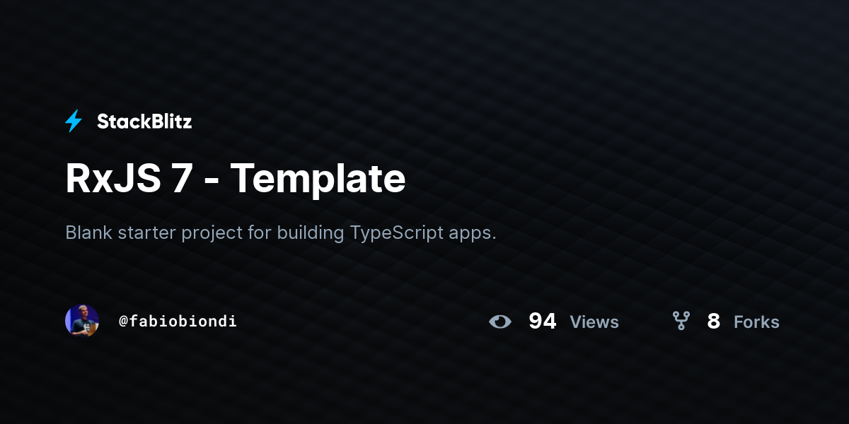 RxJS 7 - Template - StackBlitz