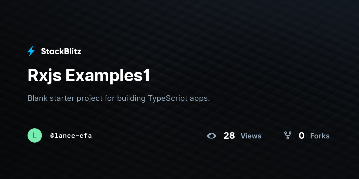 Rxjs Examples1 - StackBlitz