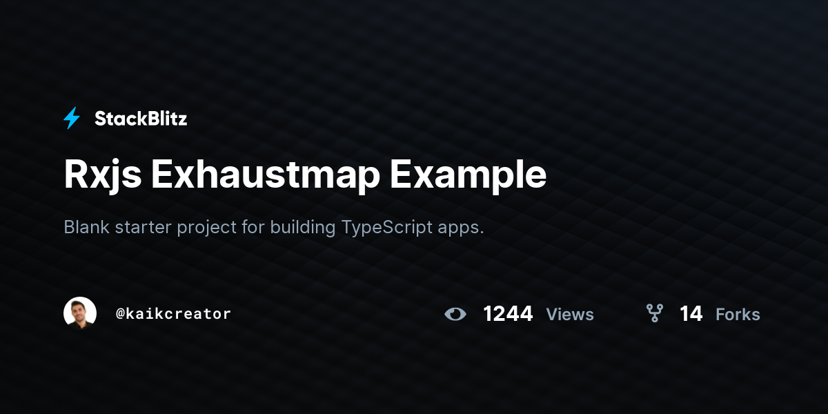 Rxjs Exhaustmap Example - StackBlitz