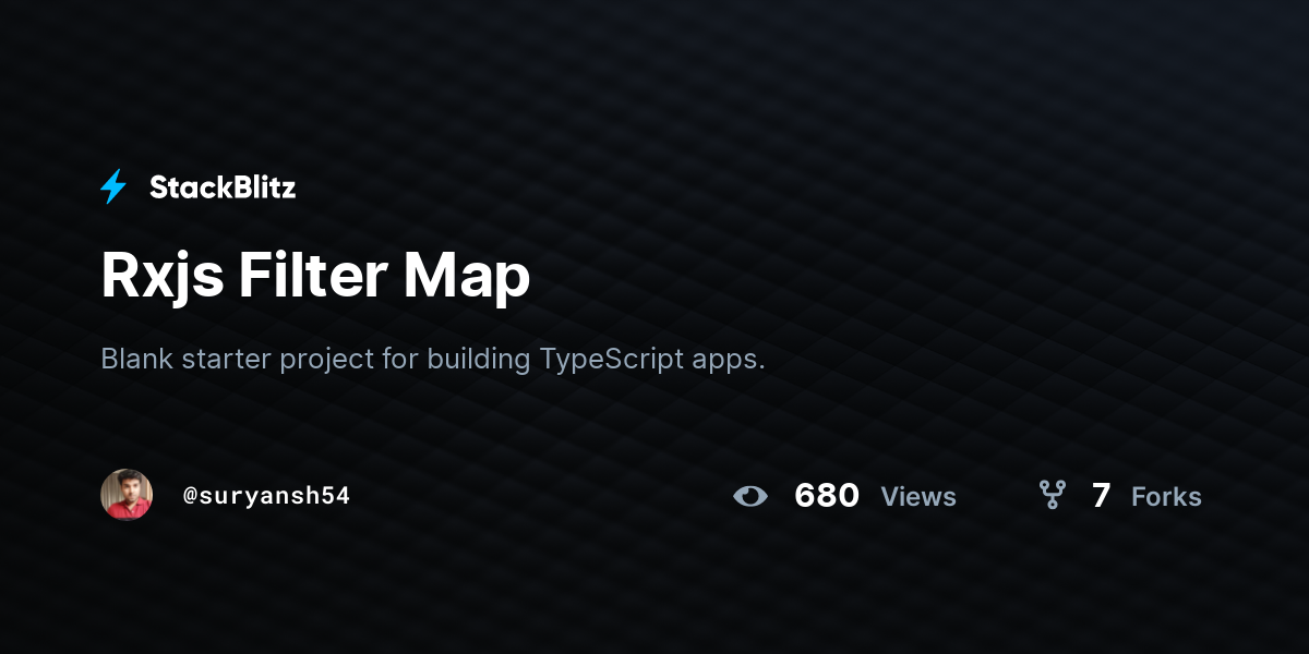 Rxjs Filter Map - StackBlitz