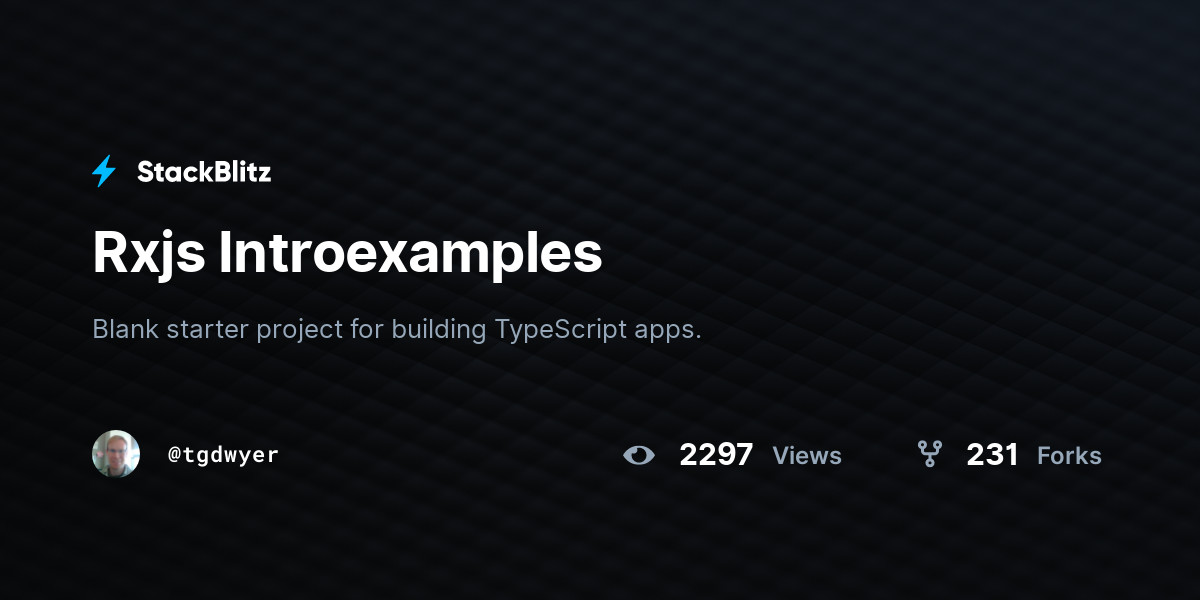 Rxjs Introexamples - StackBlitz