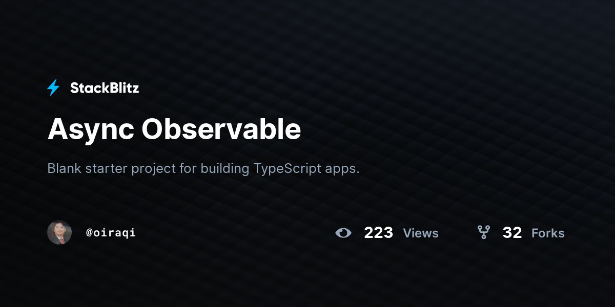 Async Observable - StackBlitz