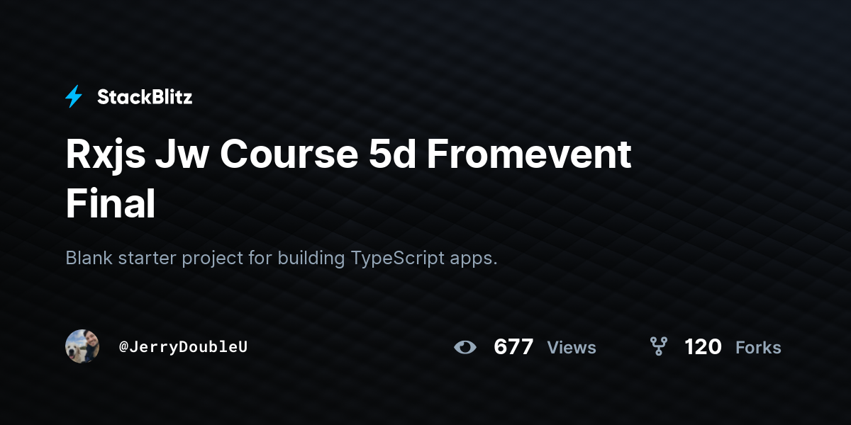 Rxjs Jw Course 5d Fromevent Final - StackBlitz