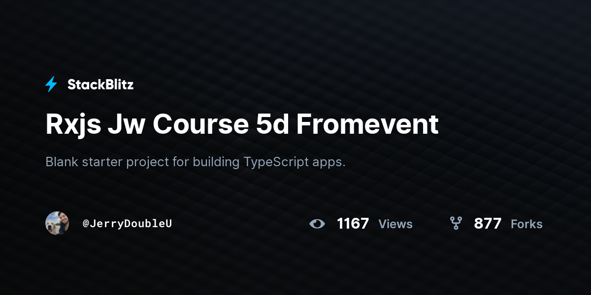 Rxjs Jw Course 5d Fromevent - StackBlitz