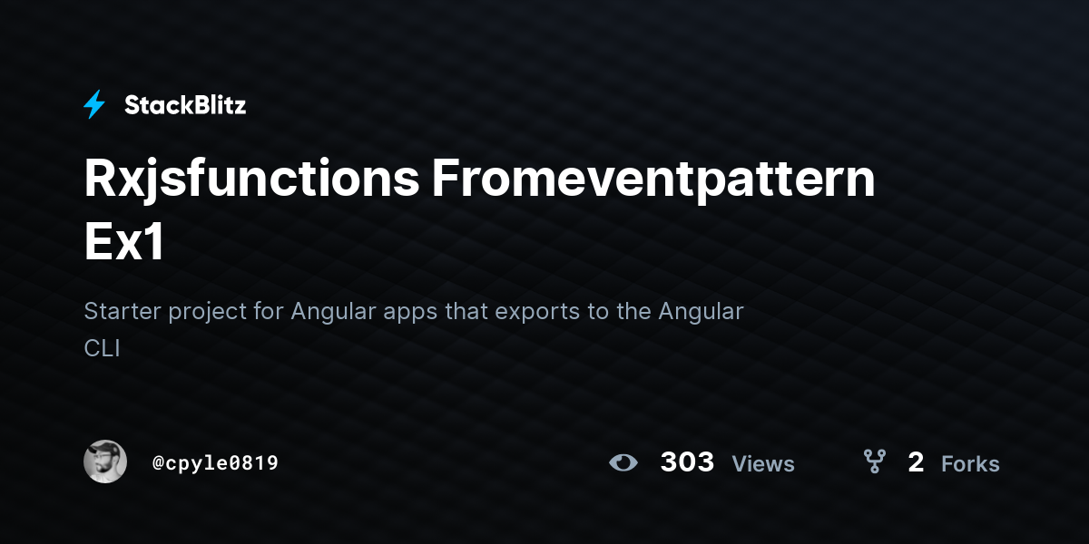 Rxjsfunctions Fromeventpattern Ex1 - StackBlitz