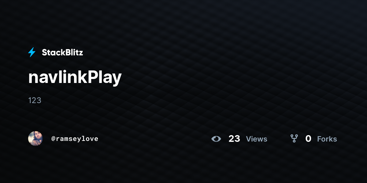 navlinkPlay - StackBlitz