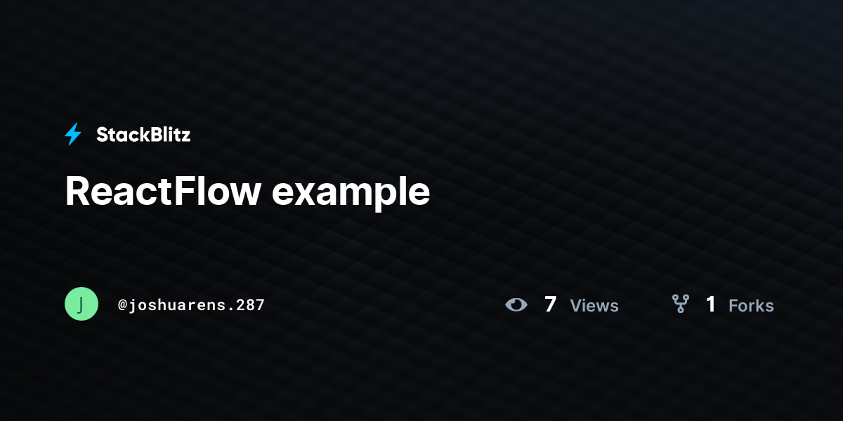 ReactFlow example - StackBlitz