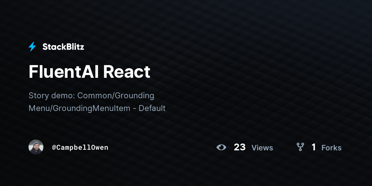 FluentAI React - StackBlitz