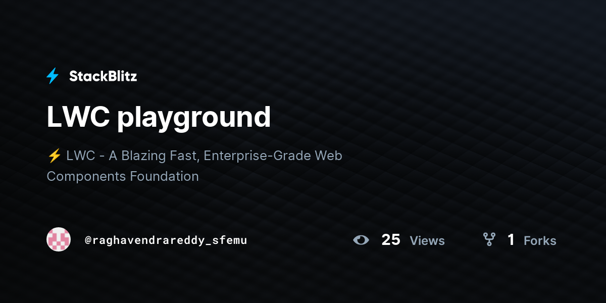 LWC playground - StackBlitz