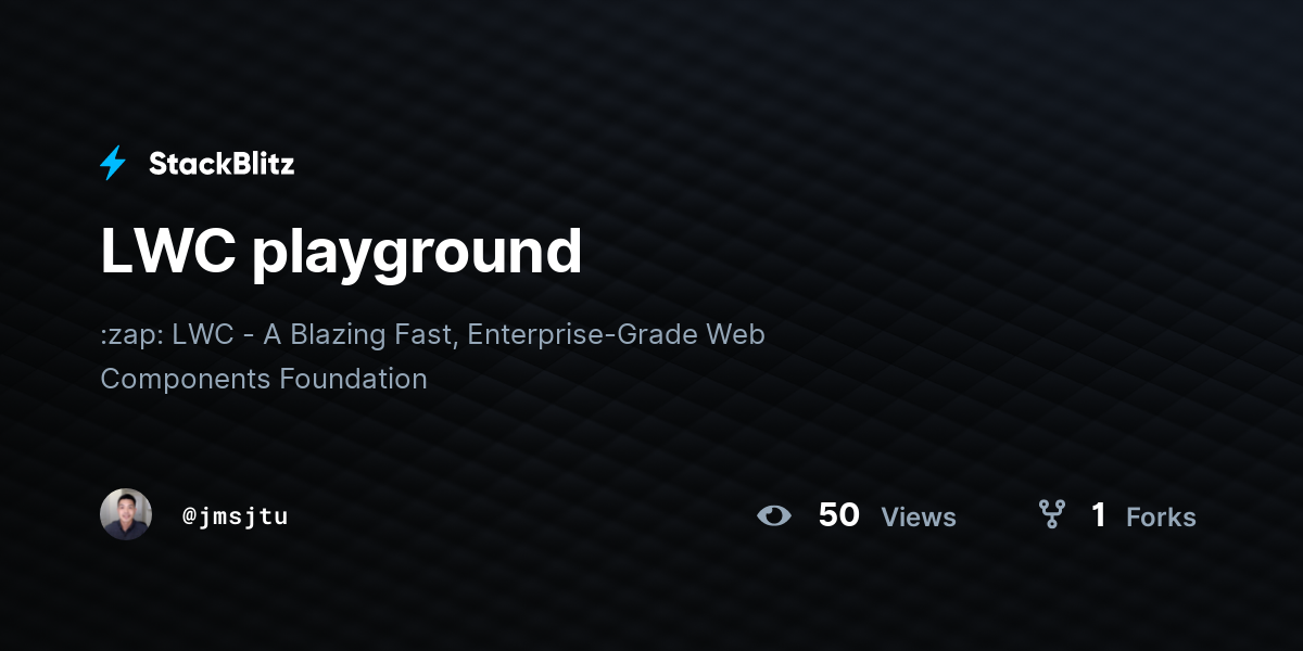 LWC playground - StackBlitz