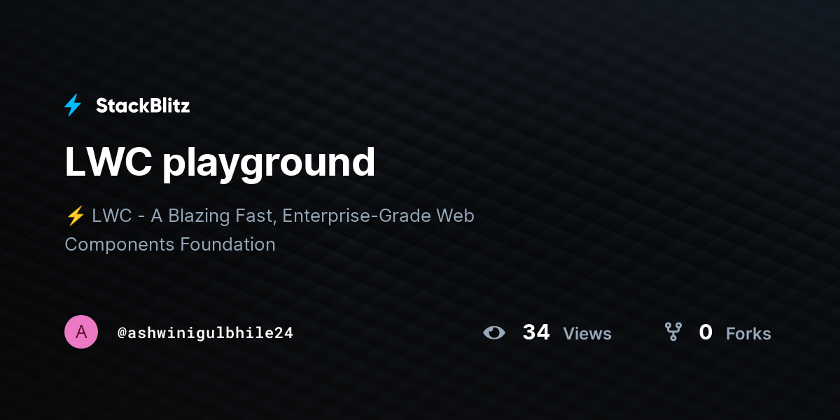 LWC playground - StackBlitz