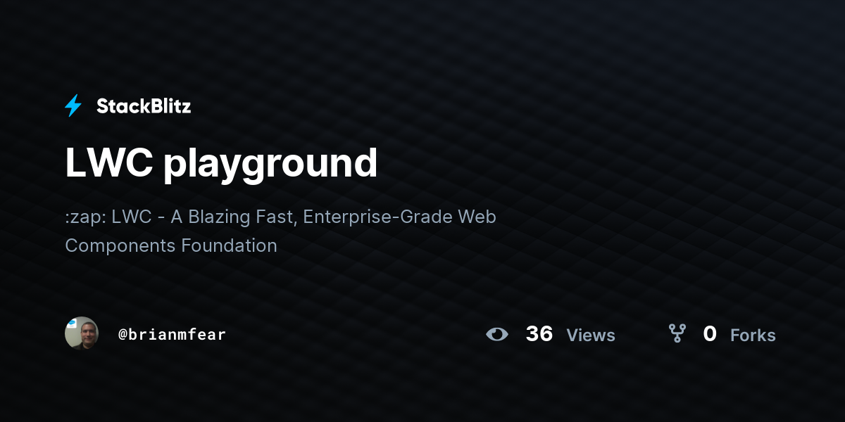 LWC playground - StackBlitz