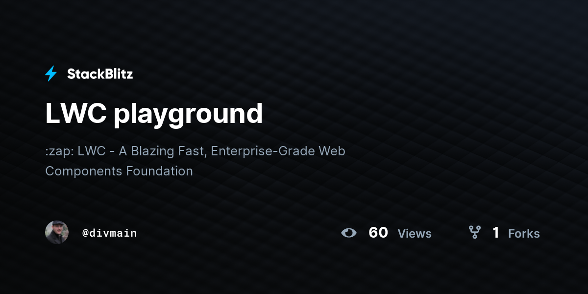 LWC playground - StackBlitz