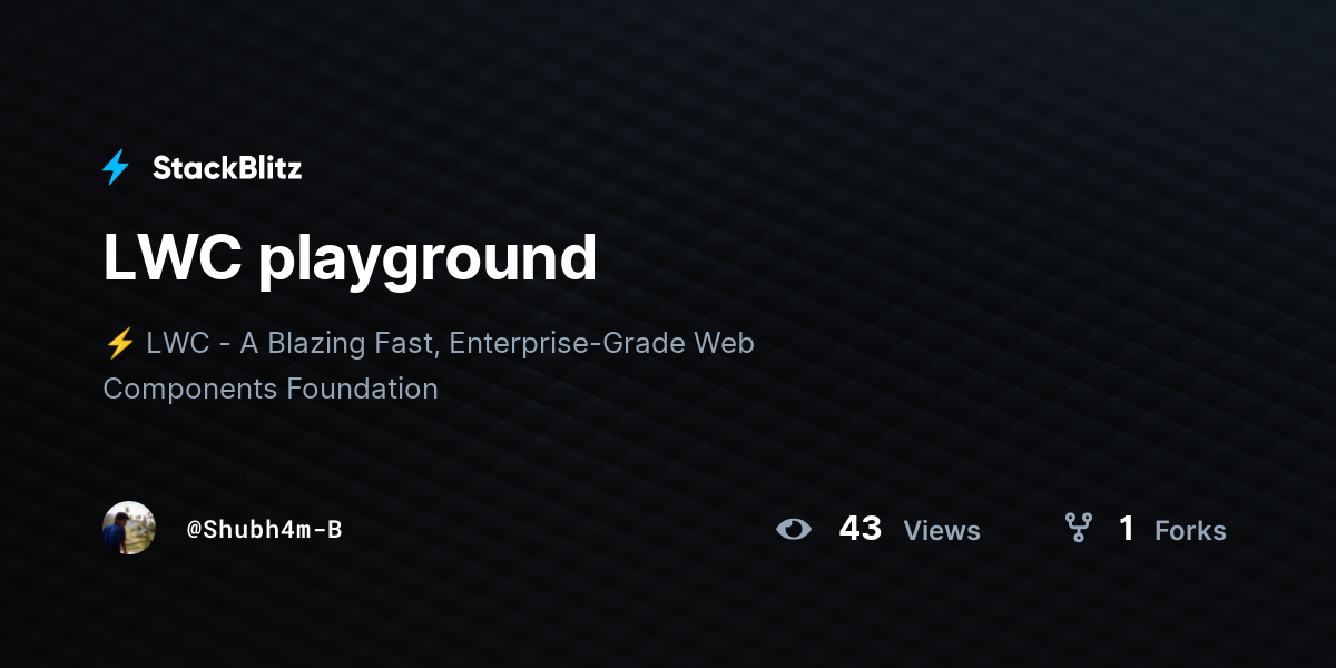 LWC playground - StackBlitz