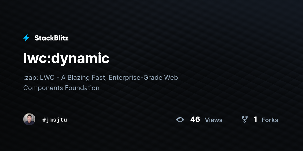 lwc:dynamic - StackBlitz