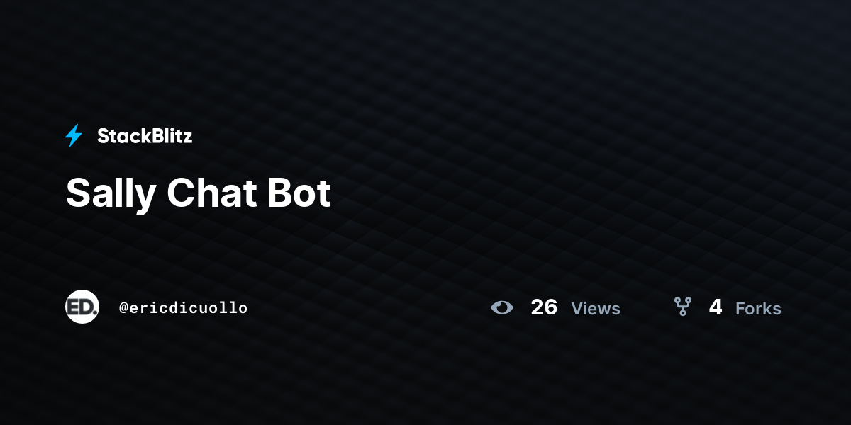 Sally Chat Bot - StackBlitz