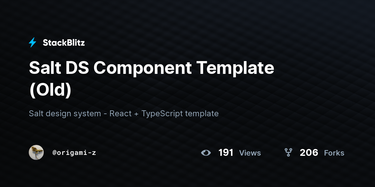 Salt DS Component Template (Old) - StackBlitz
