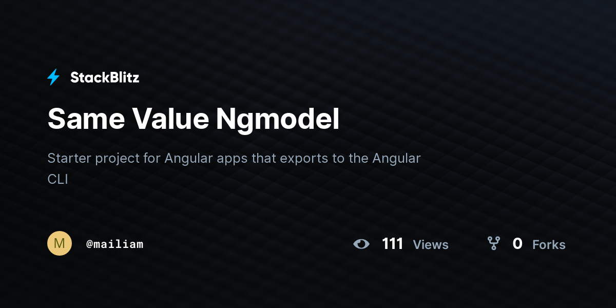 Same Value Ngmodel - StackBlitz