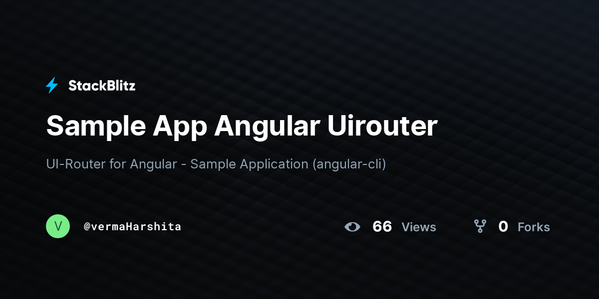 Sample App Angular Uirouter - StackBlitz