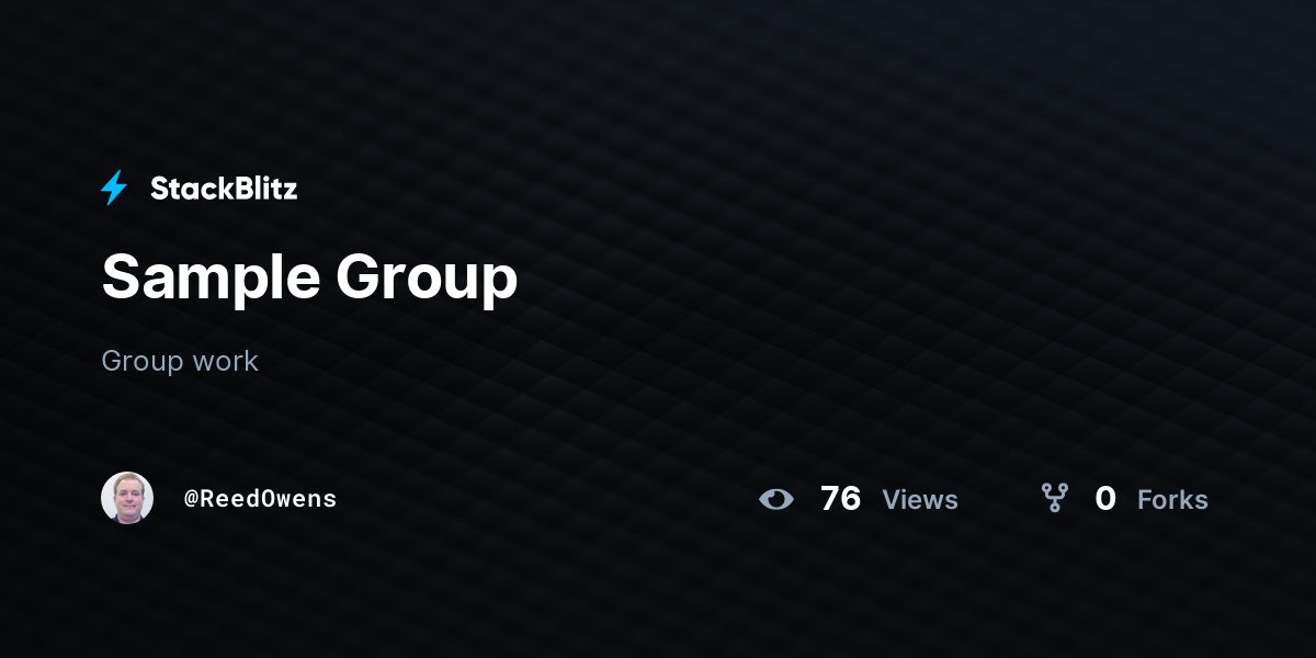 Sample Group - StackBlitz