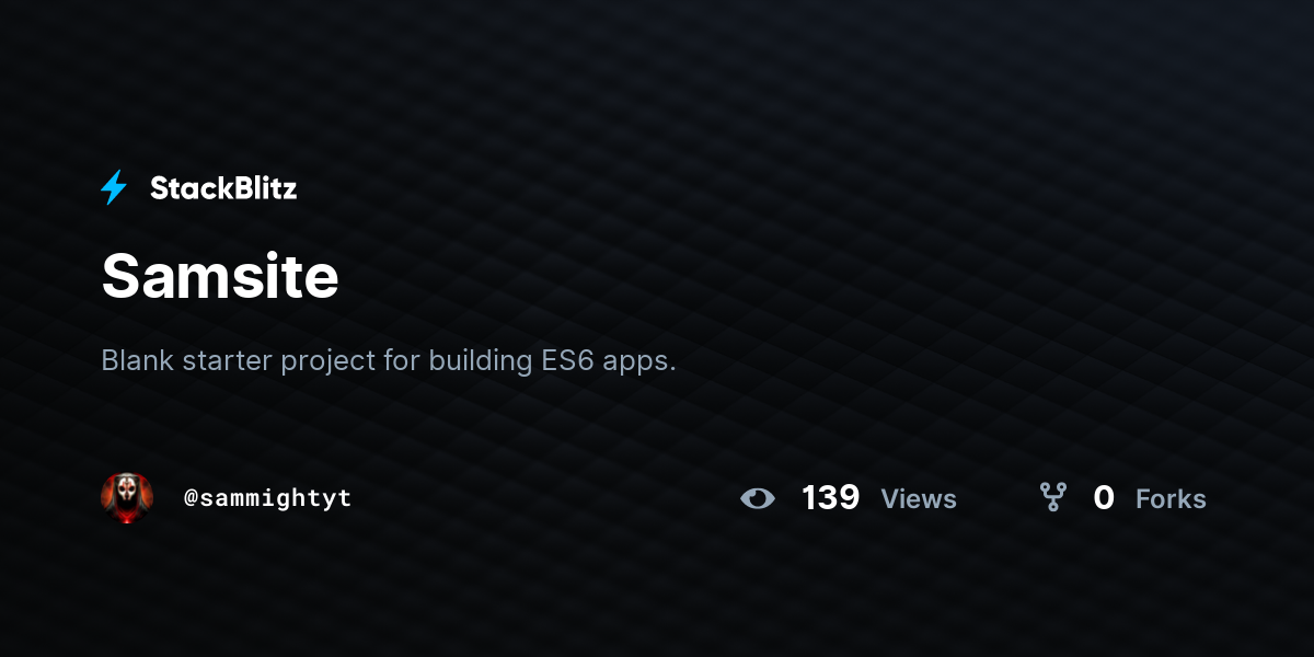 Samsite - StackBlitz