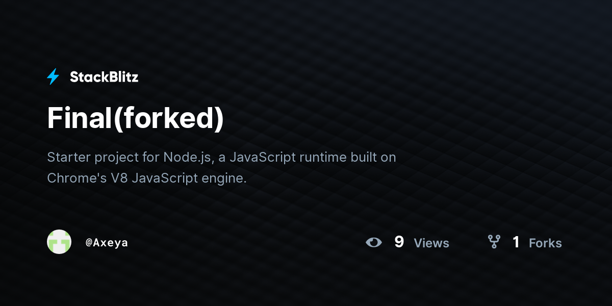 Final(forked) - StackBlitz