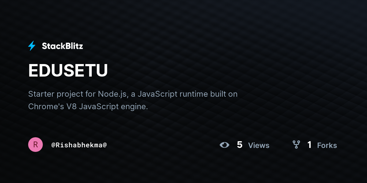 EDUSETU - StackBlitz