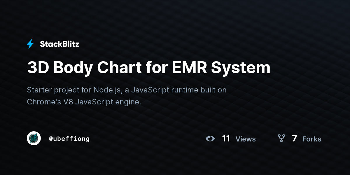 3D Body Chart for EMR System - StackBlitz