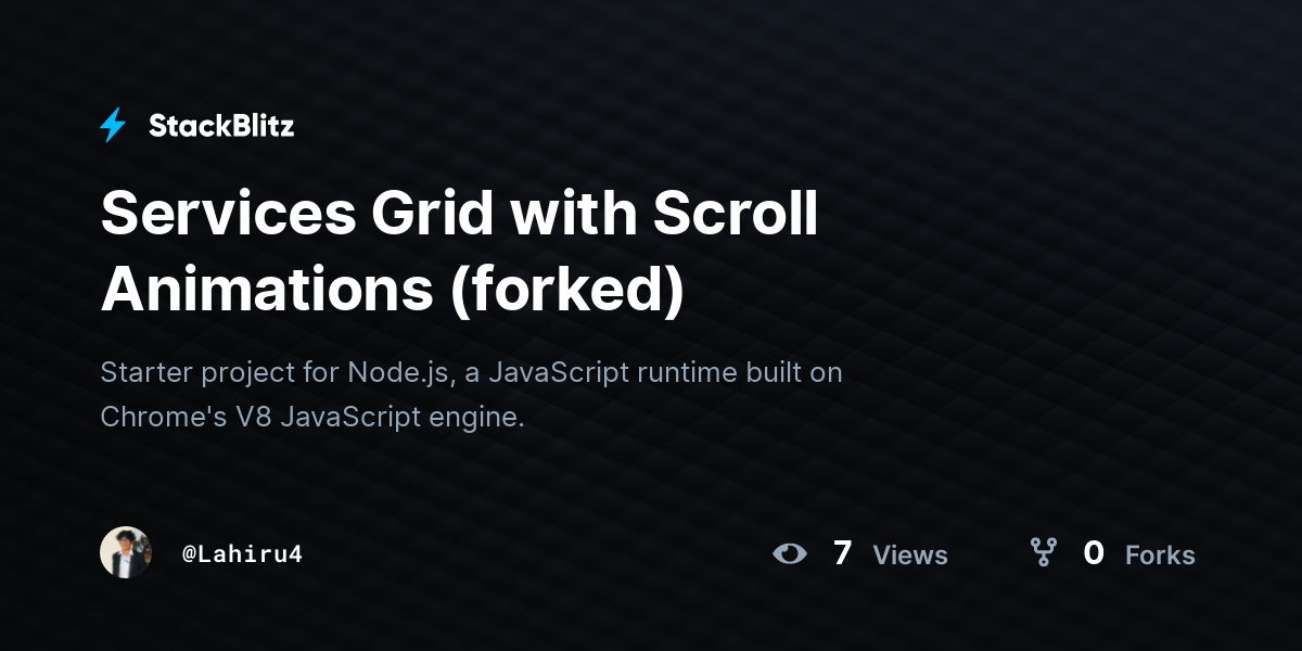 Services Grid with Scroll Animations (forked) - StackBlitz