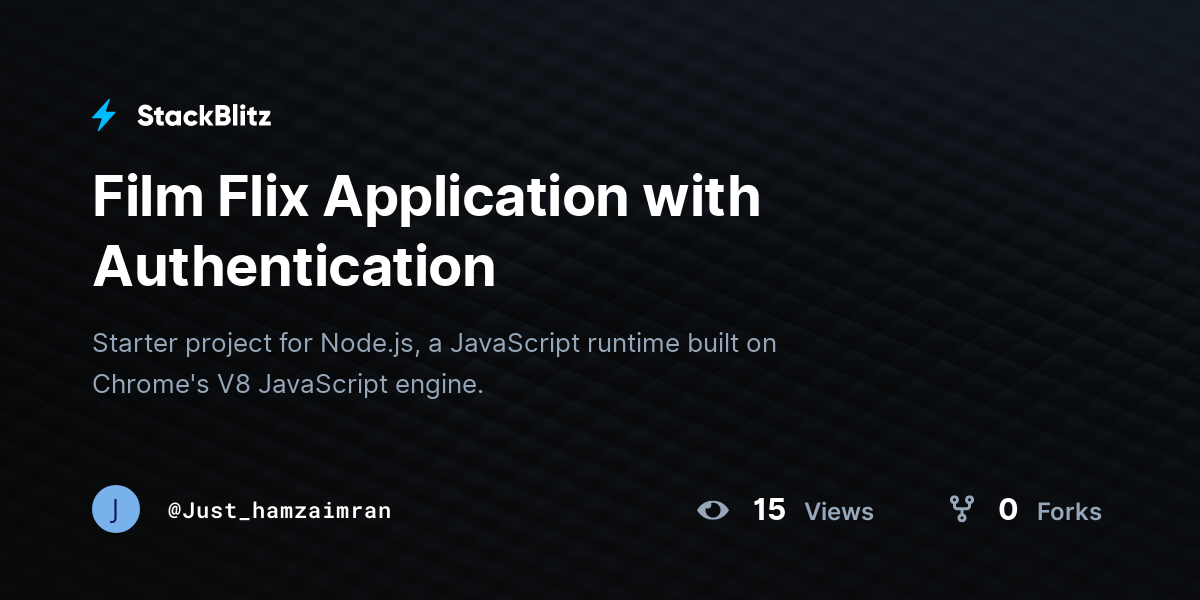 Film Flix Application with Authentication - StackBlitz