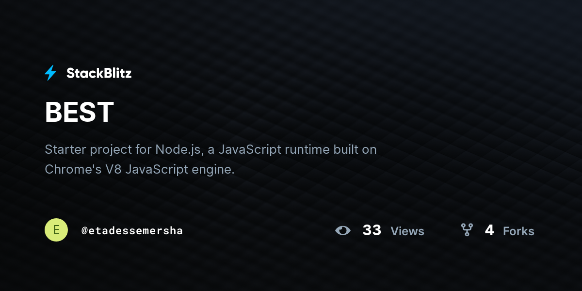 BEST - StackBlitz