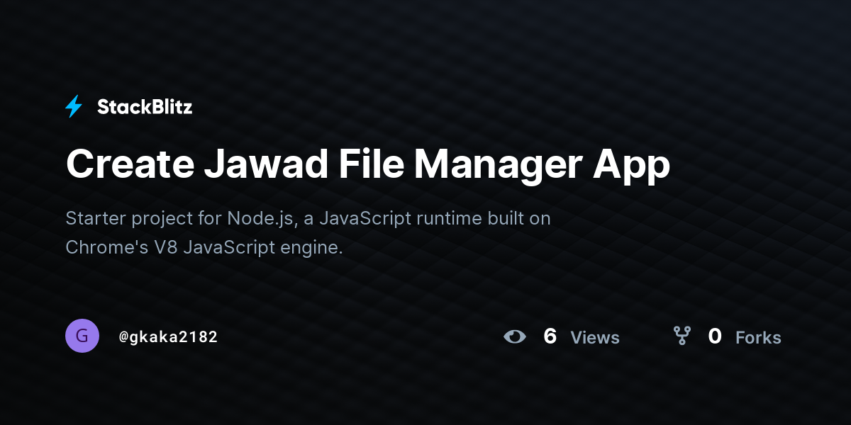 Create Jawad File Manager App - StackBlitz