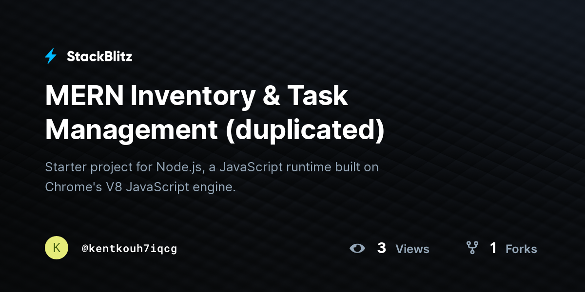 MERN Inventory & Task Management (duplicated) - StackBlitz
