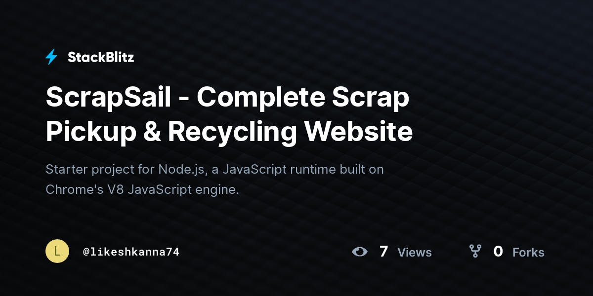 ScrapSail - Complete Scrap Pickup & Recycling Website - StackBlitz