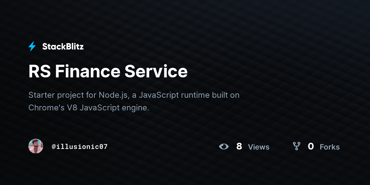 RS Finance Service - StackBlitz