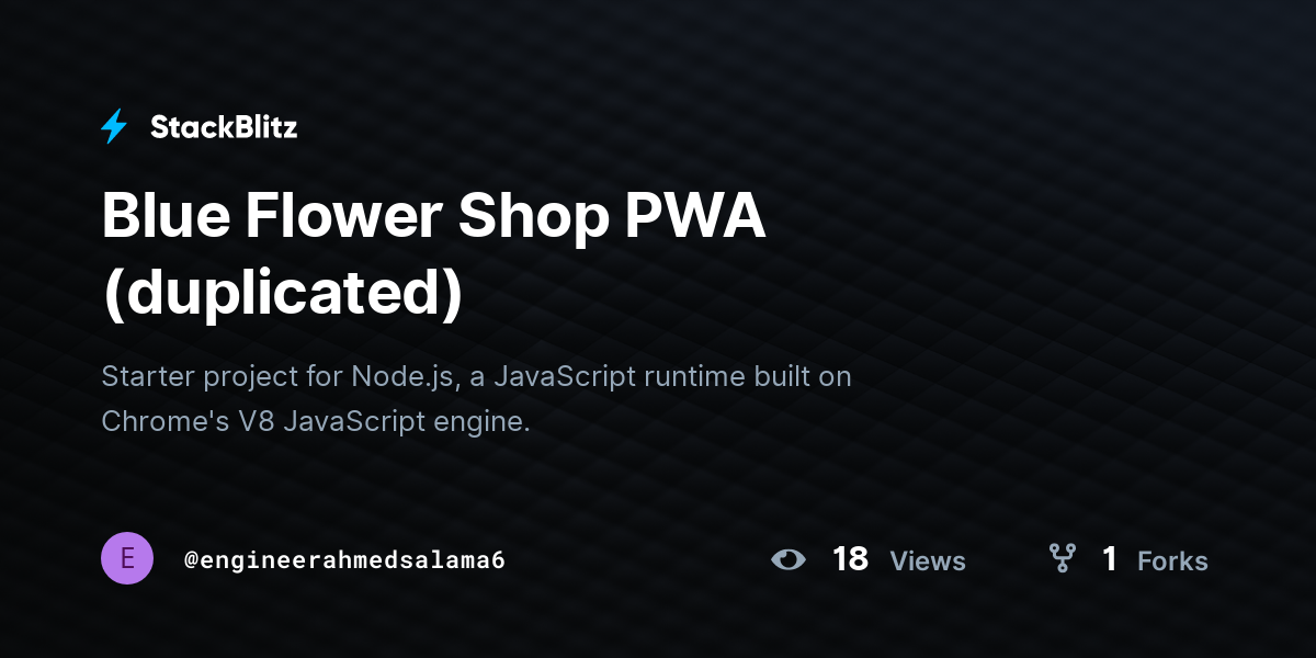 Blue Flower Shop PWA (duplicated) - StackBlitz