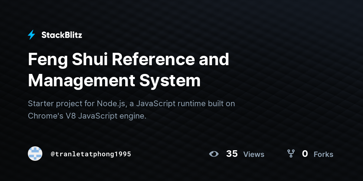 Feng Shui Reference and Management System - StackBlitz
