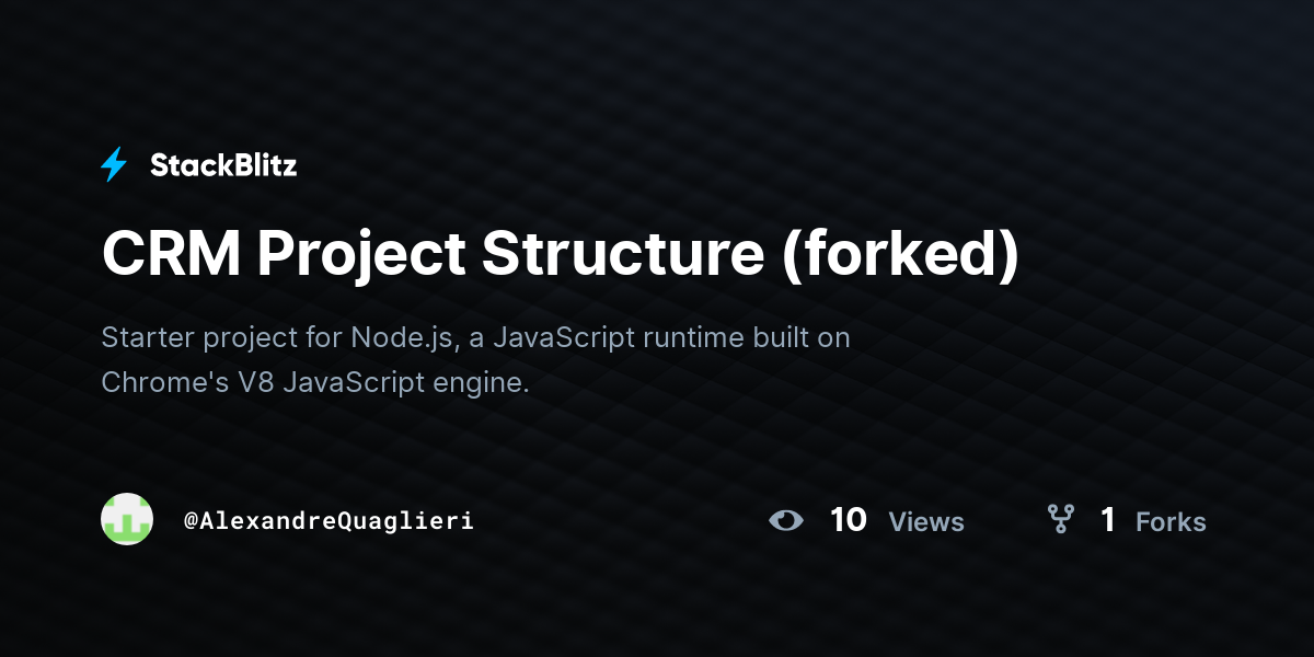 CRM Project Structure (forked) - StackBlitz