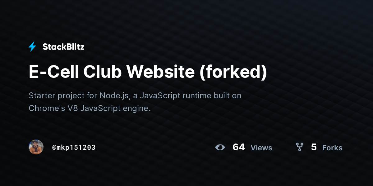E-Cell Club Website (forked) - StackBlitz