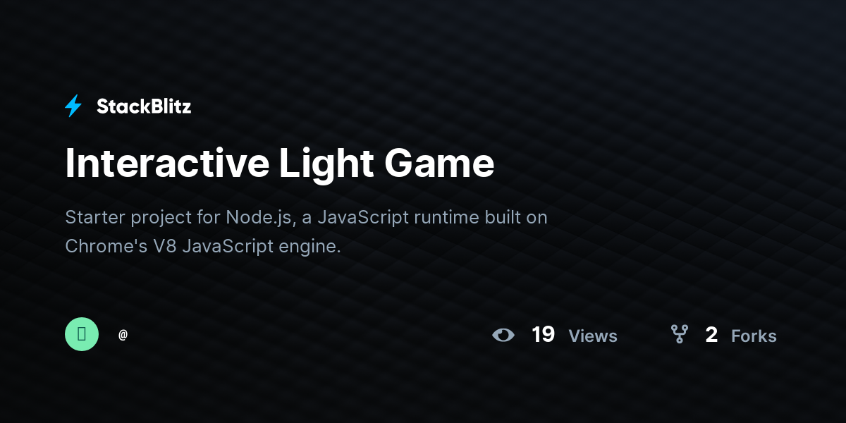 Interactive Light Game - StackBlitz